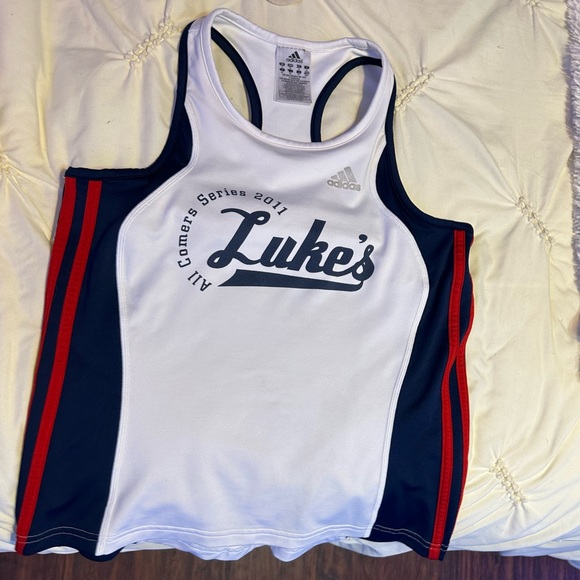 adidas | Tops | Red White And Blue Lukes Locker Track Jersey | Poshmark